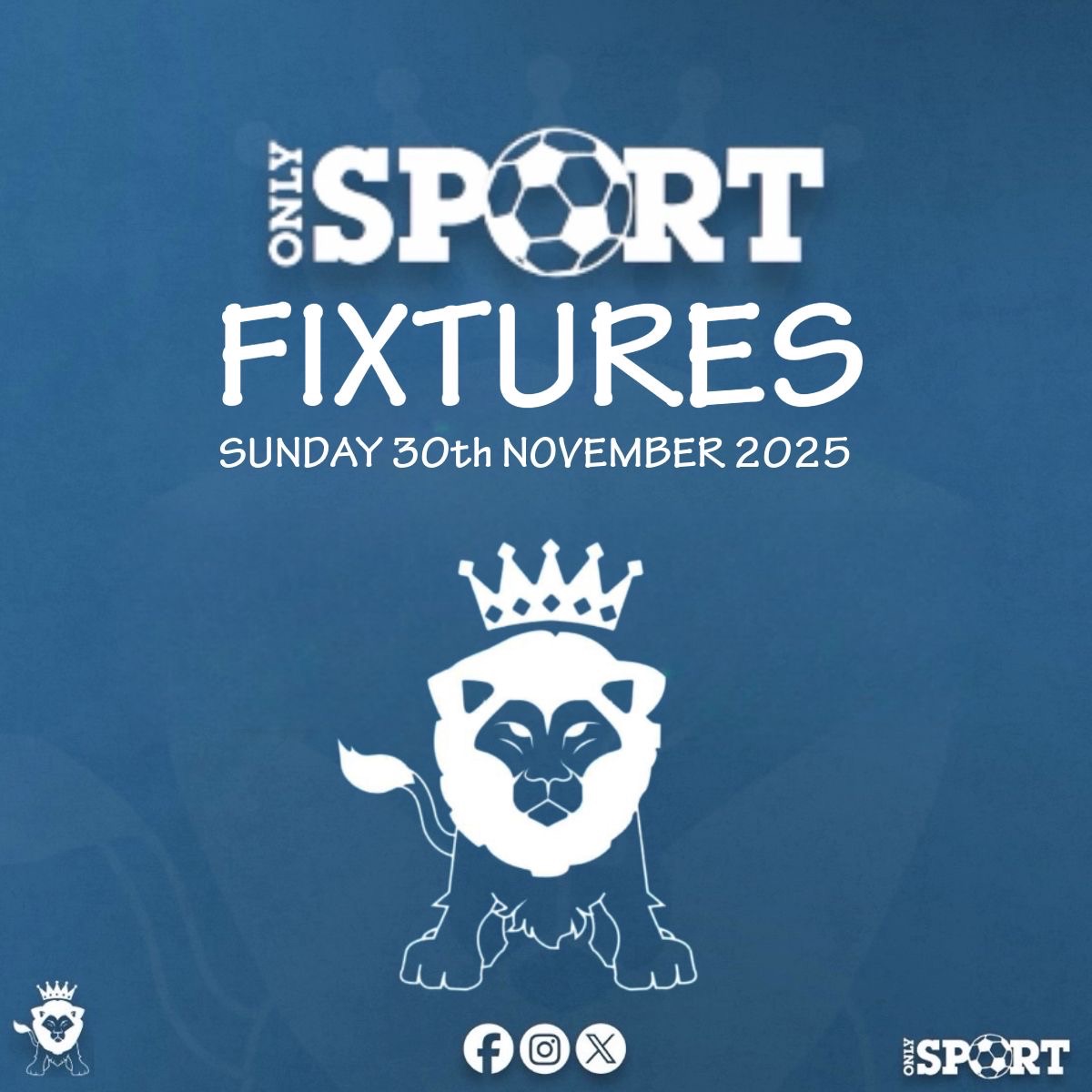 GDSFC Sunday Fixtures — 30 November (Full Card in Kick-Off Order ...